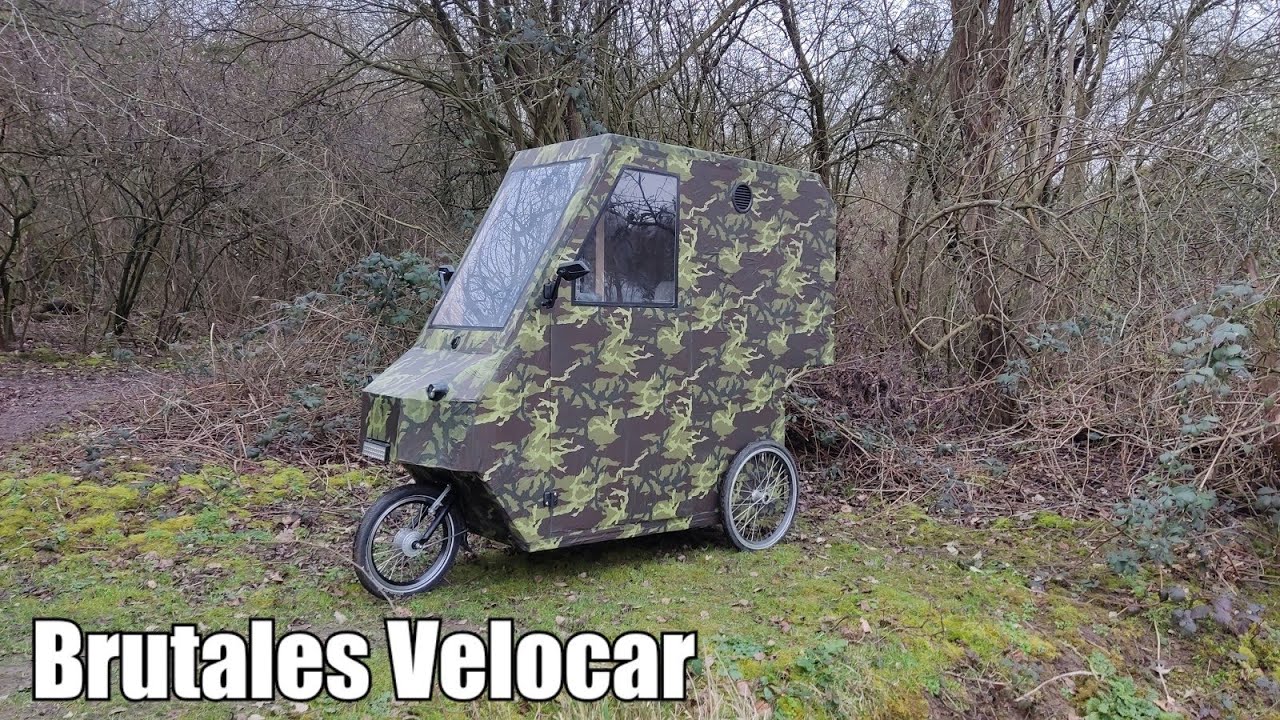 Erste Outdoor Tour im Velocar E-Bike Mini Camper / Rasante Probefahrt ...