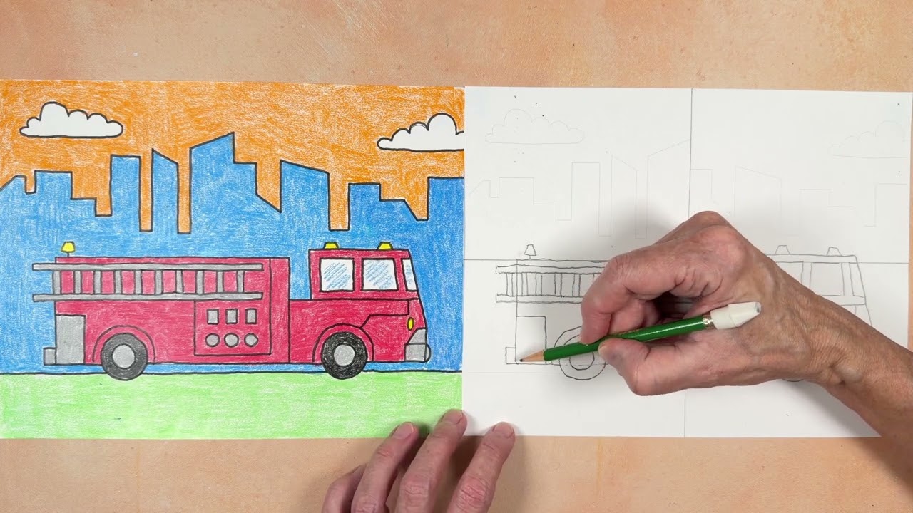 How To Draw A Fire Truck Step By Step