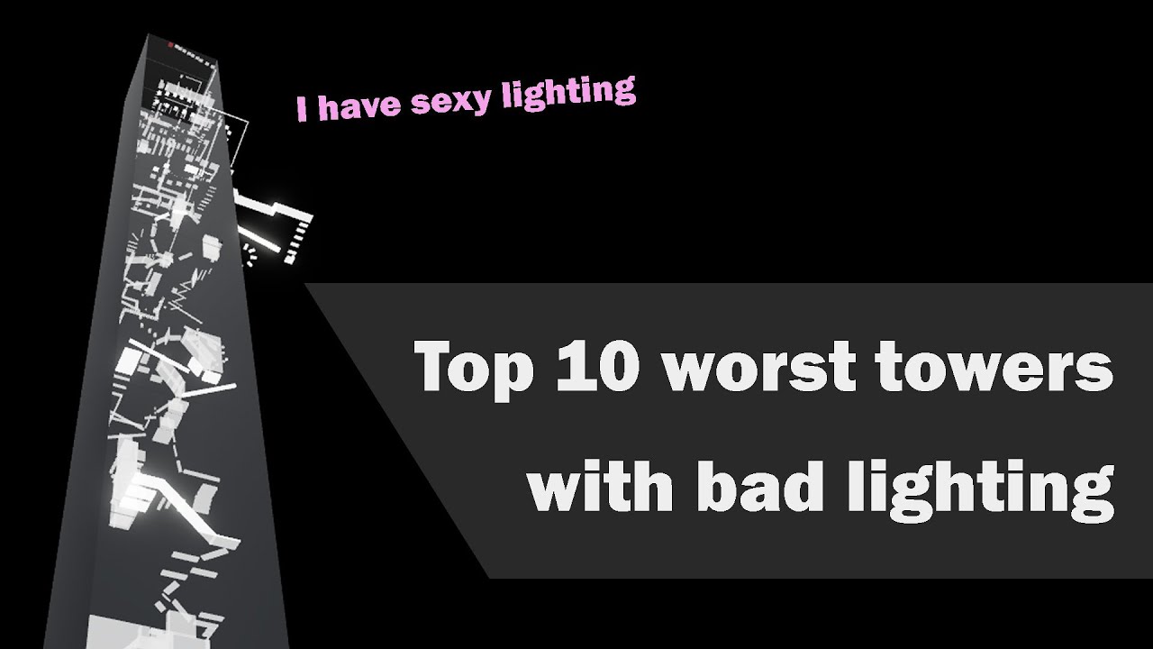 JToH Fun Facts - Top 10 worst towers with bad lighting - YouTube