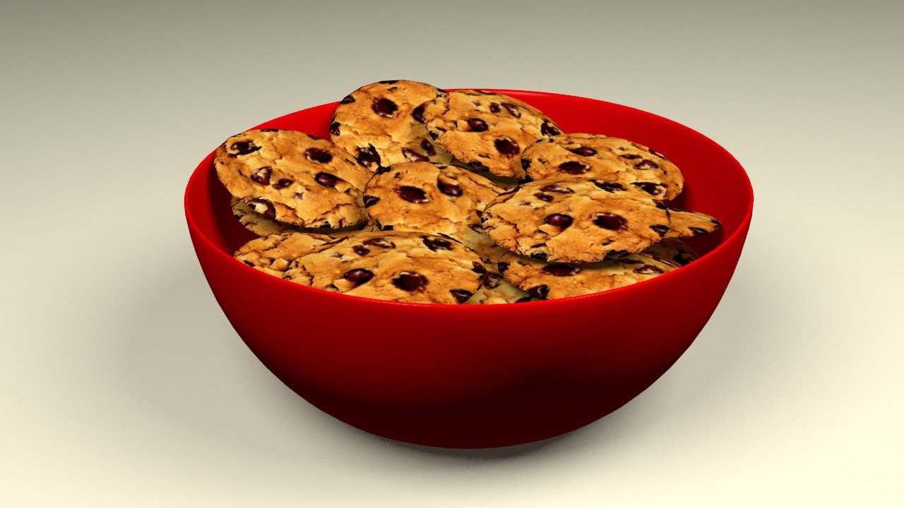 Modelado y texturizado de un tazón con galletas - Blender (proceso ...