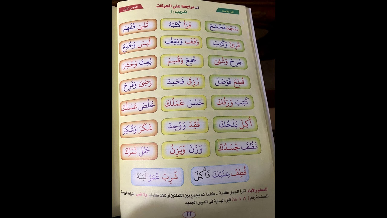 How to read Arabic sentences with 3 vowels (Fatha, Dumma, Kasra) - YouTube