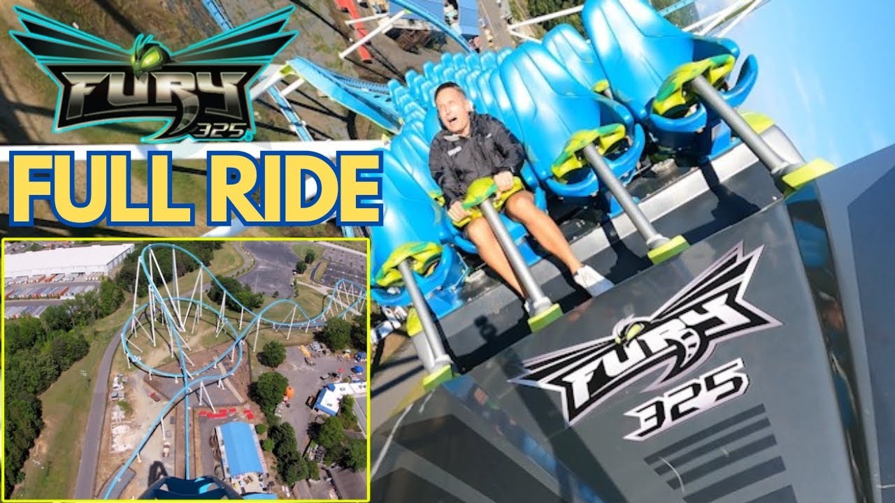 Fury 325 roller coaster FULL RIDE - Carowinds - North America’s Tallest ...