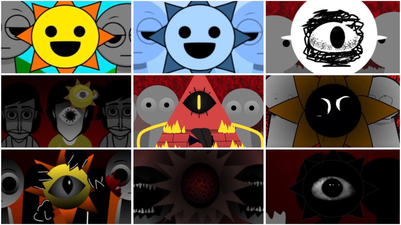 Incredibox Sprunki - ALL Mr.Sun in Different Versions - Normal VS ...