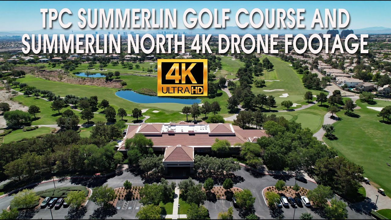 TPC Golf Course Summerlin And Summerlin North 4K Drone Footage August ...