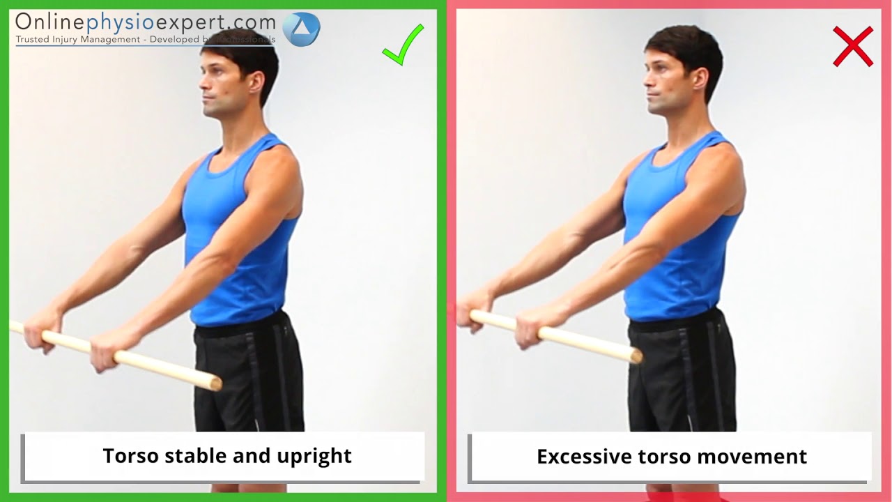 Shoulder flexion mobility with stick 3 - YouTube