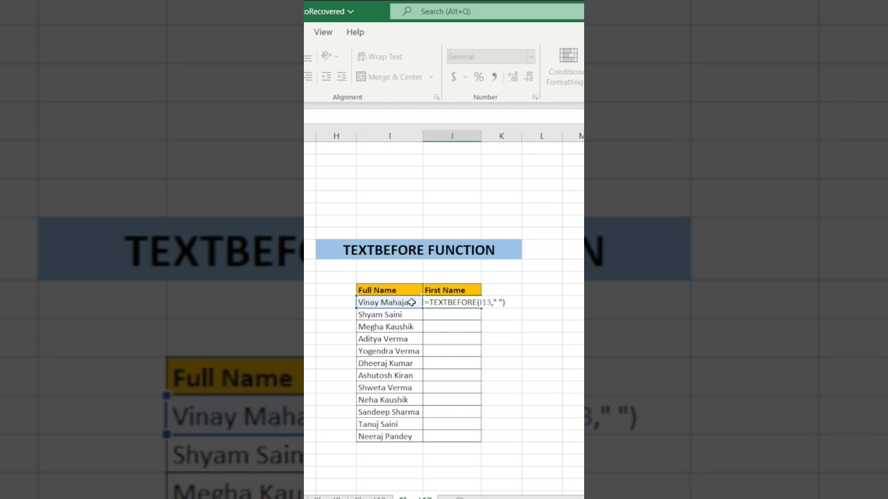 How To Use TEXTBEFORE FUNCTION In Excel YouTube How To Use TEXTBEFORE FUNCTION In Excel YouTube