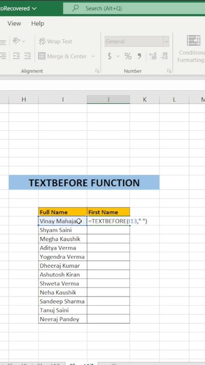 How To Use TEXTBEFORE FUNCTION In Excel - YouTube
