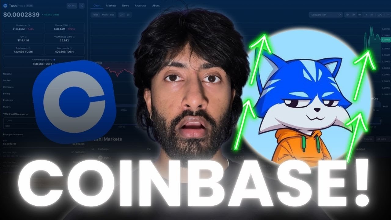 $TOSHI COINBASE LISTING! WHAT DOES THIS MEAN FOR BASE COINS? - YouTube
