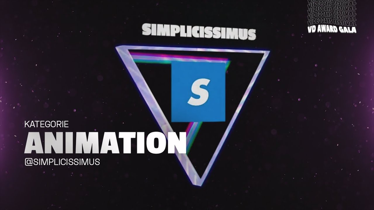 @Simplicissimus GEWINNT DEN VD AWARD IN DER KATEGORIE ANIMATION 🏆 - YouTube