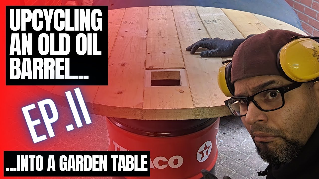 Upcycling an Old Oil Barrel into a Table Ep.2 - YouTube