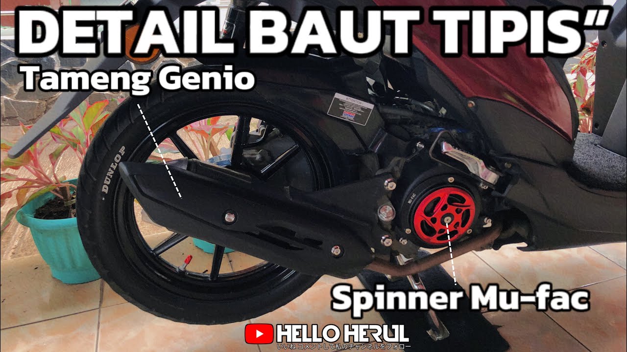 Jajan baut-baut stanless, cover knalpot & spinner - YouTube