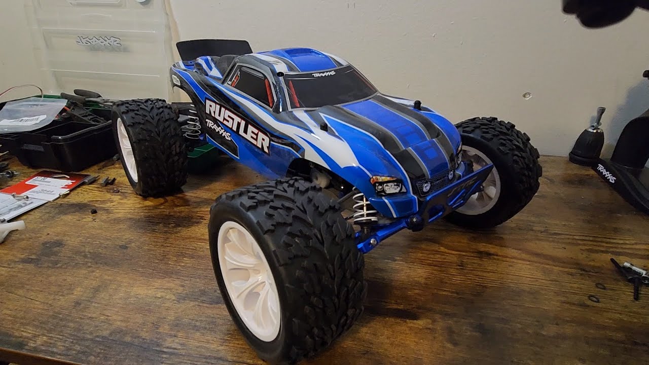 Traxxas Rustler New Aluminum Upgrade and Wheels - YouTube