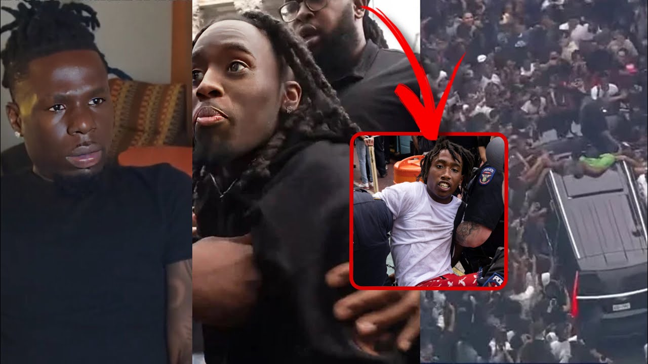 Kai Cenat Locked Up For People Getting Sh0T At His Giveaway 😳 - YouTube