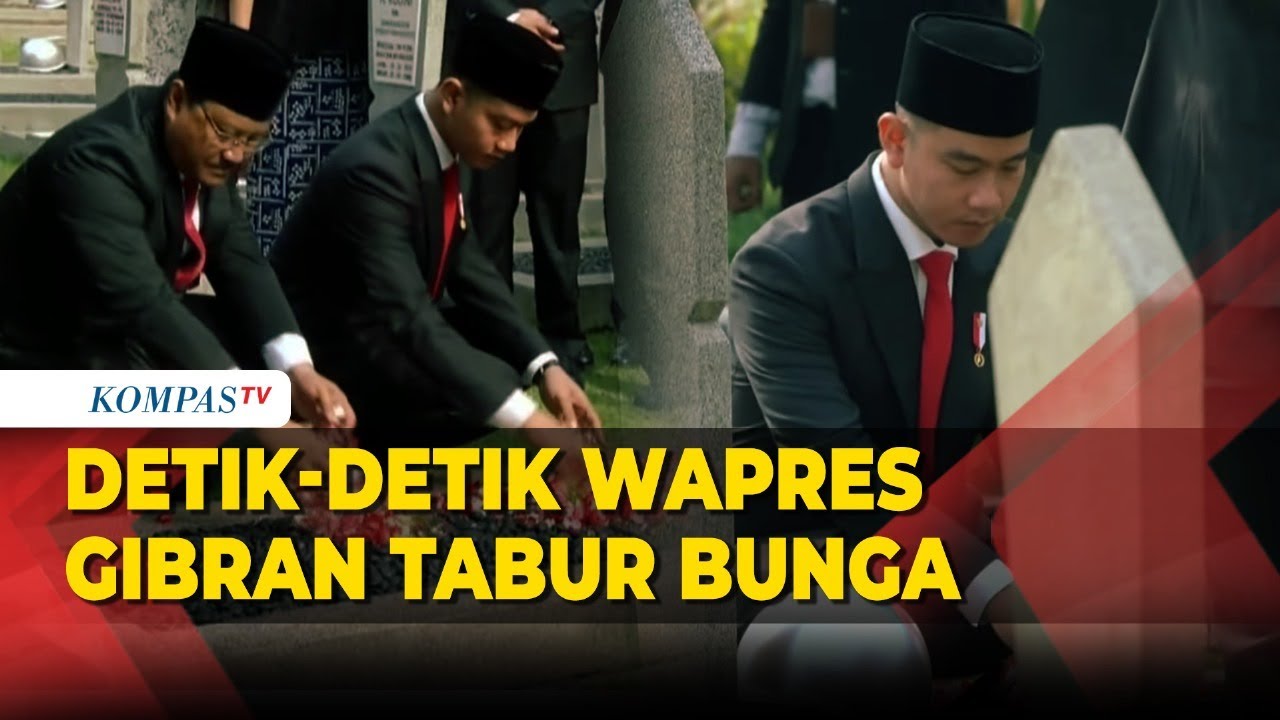 Momen Wapres Gibran Tabur Bunga Makam Para Pahlawan dalam Rangka Ziarah ...