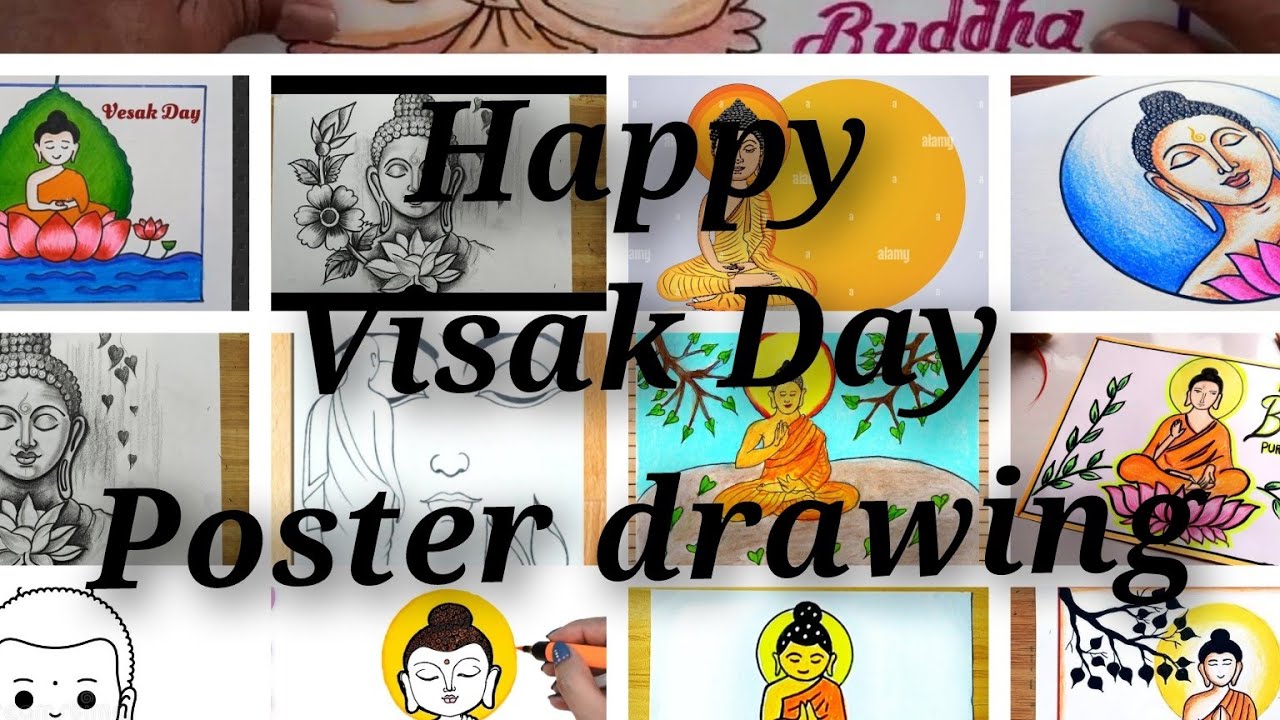 How To Draw Vesak Day Drawing | Ve Day Poster Drawing ideas | Ve Day ...