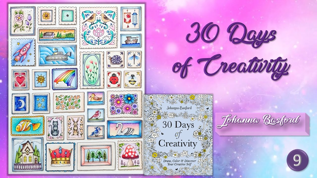 Colorindo Selos - 30 Days of Creativity by Johanna Basford - Parte 9 - YouTube