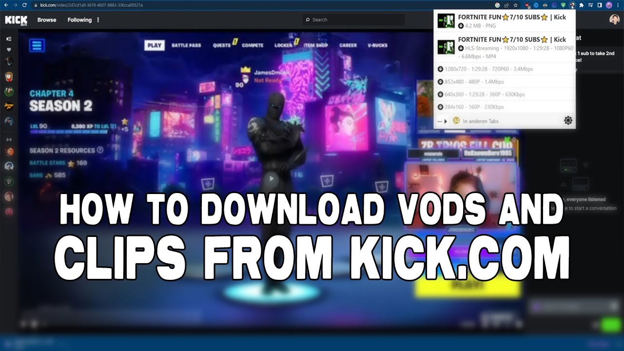 How to download VODs and Clips from KICK.com - YouTube