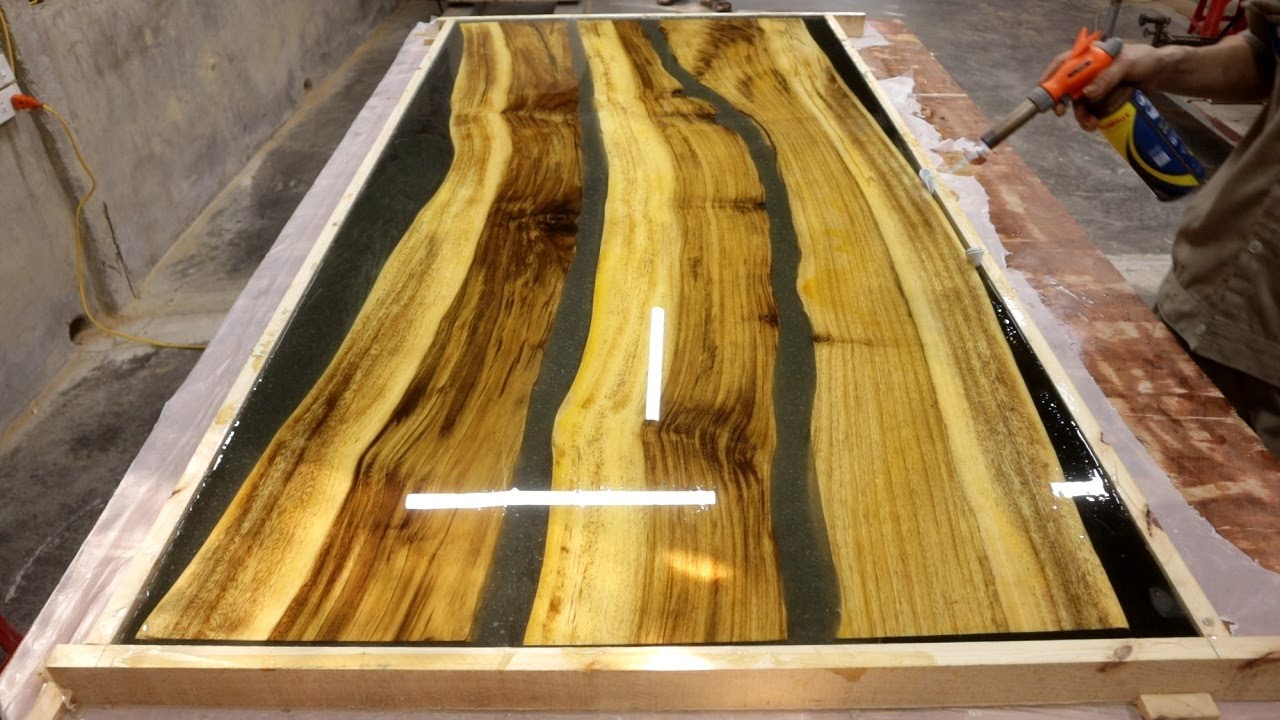 Woodworking Project To Inspire Anyone//Design Large Epoxy Dining Table ...