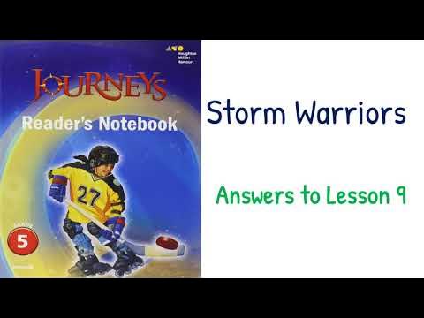 Storm Warriors Journeys Grade 5 Reader's Book answers Lesson 9 - YouTube