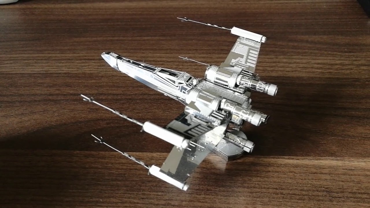 X-wing Warplane Metal 3D Puzzle - YouTube