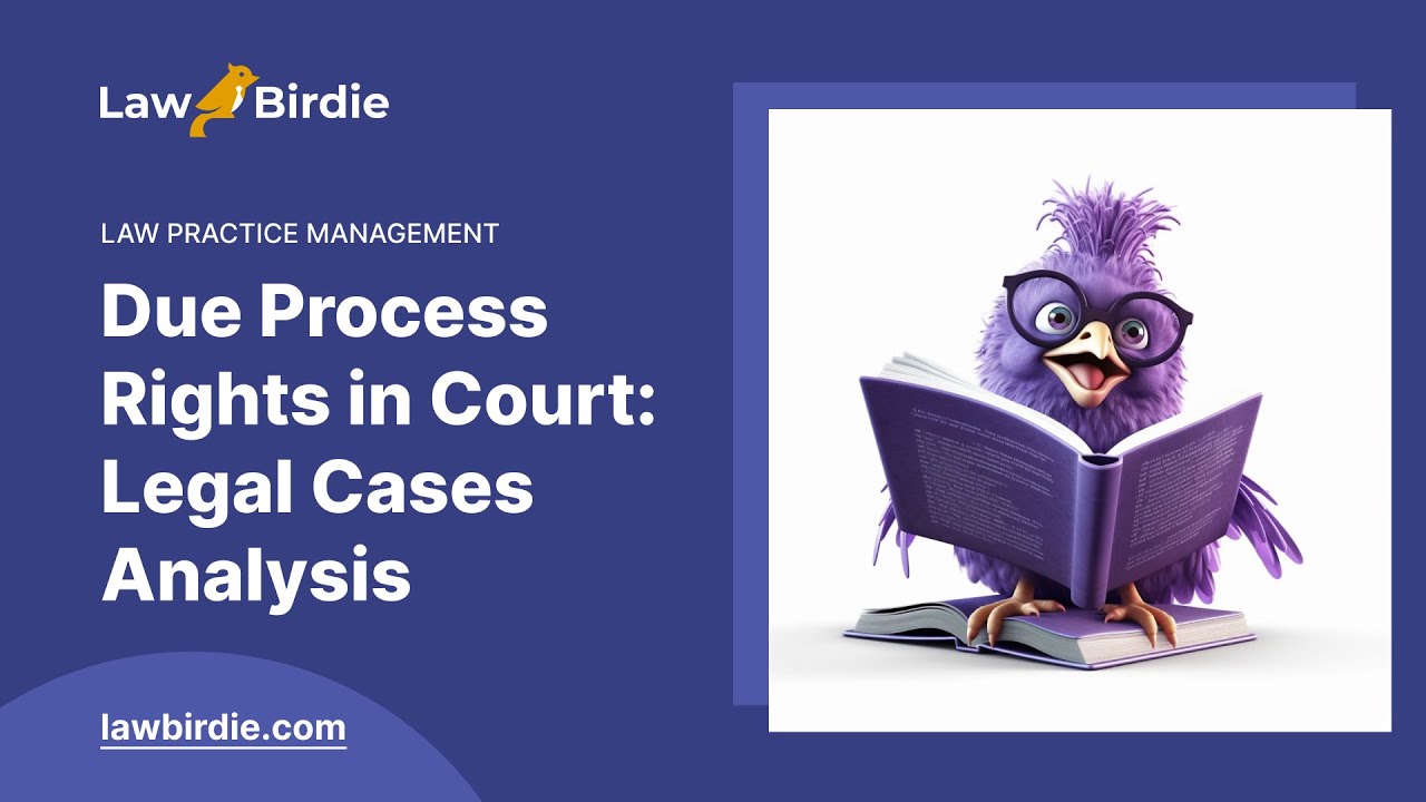 Due Process Rights in Court: Legal Cases Analysis - Essay Example - YouTube