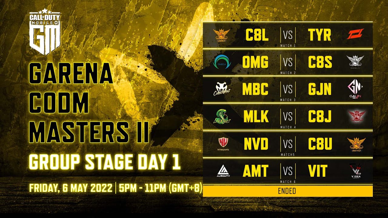 CODM Garena Master II - Group Stage Day 1 - Garena Call of Duty Mobile ...