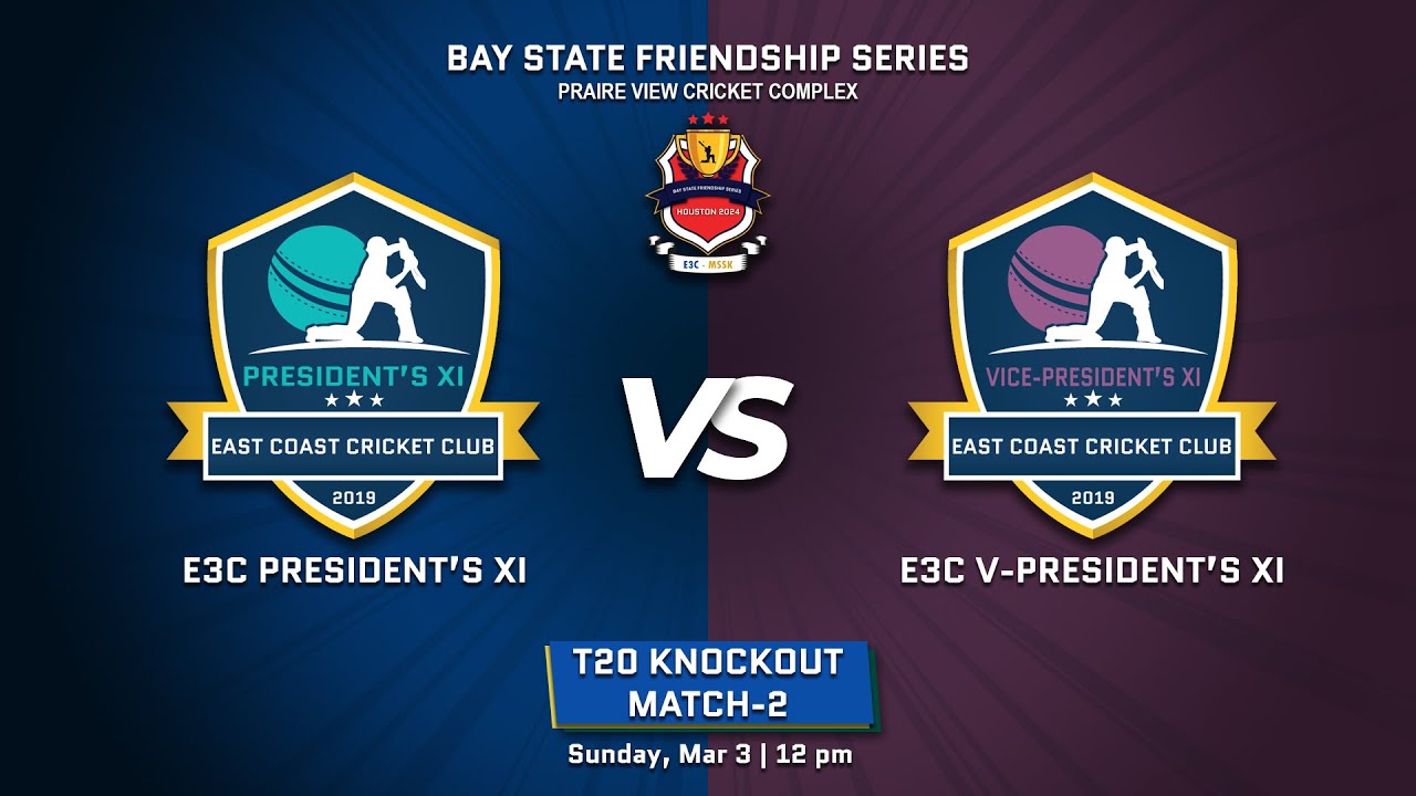 T20 Knockout - E3C President's XI vs E3C Vice-President's XI - YouTube