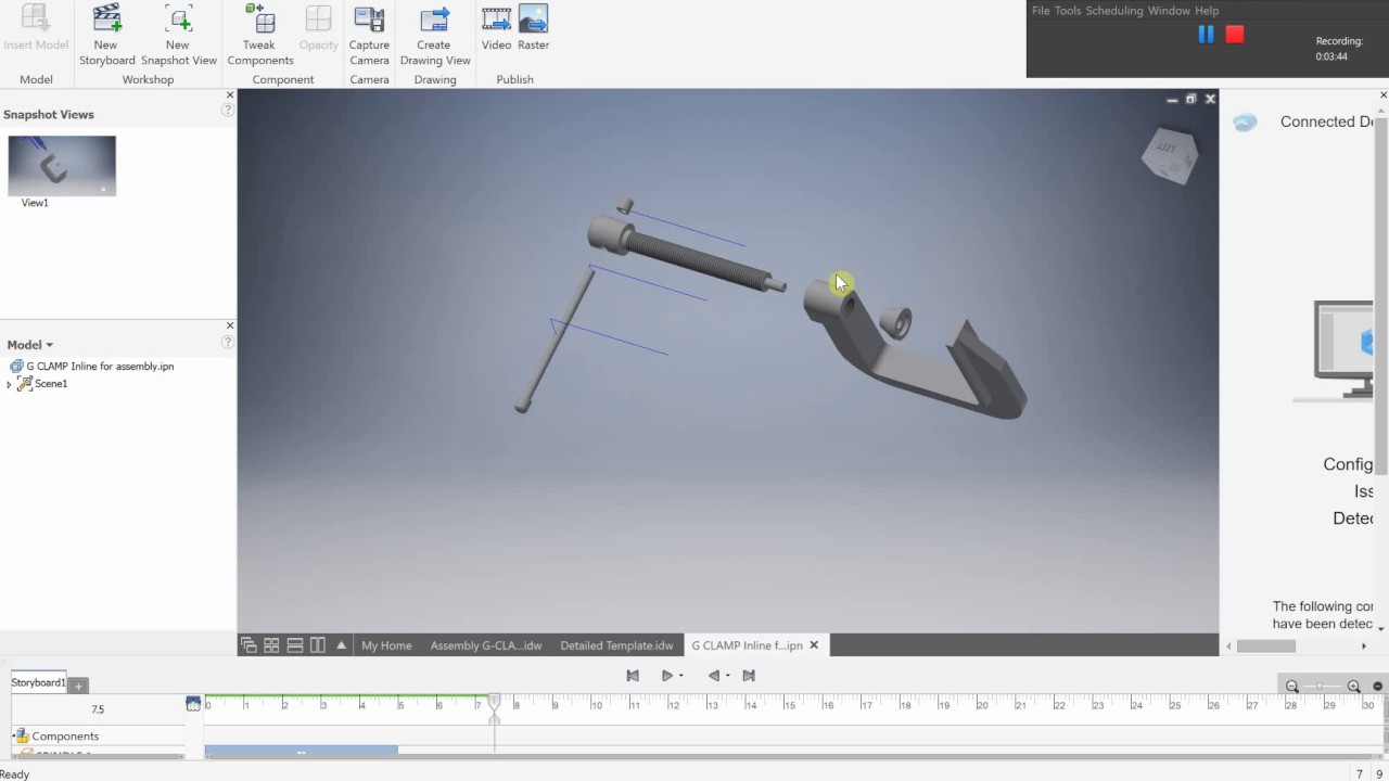 Exploded Assembly Inventor Task 14 - YouTube