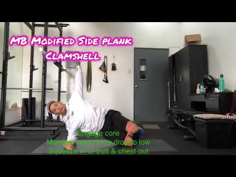 MB Modified Side Plank Clamshell - YouTube