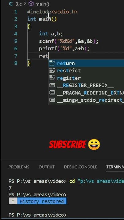 addition using scanf for beginners. #shorts #code #logicbuilder #programming #clanguage #coding ...