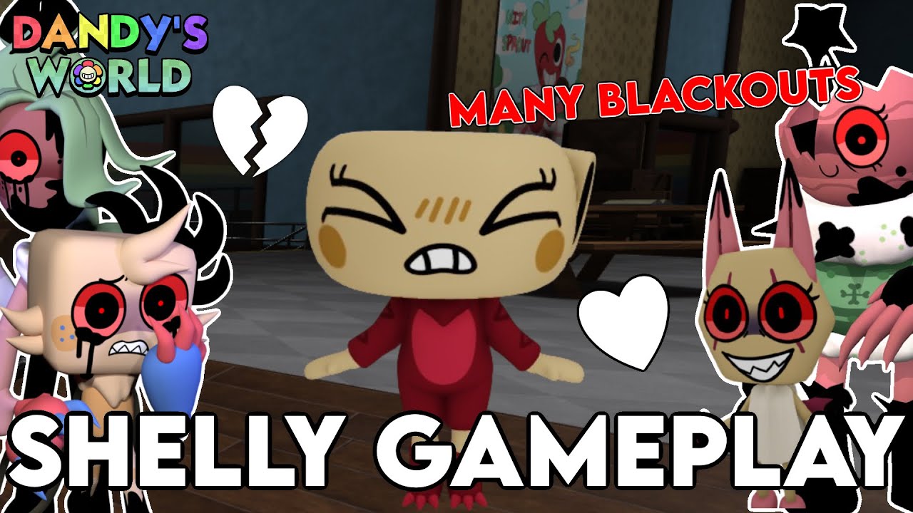 MACHINE CRUSHER SHELLY GAMEPLAY in DANDYS WORLD (Multiple blackouts ...