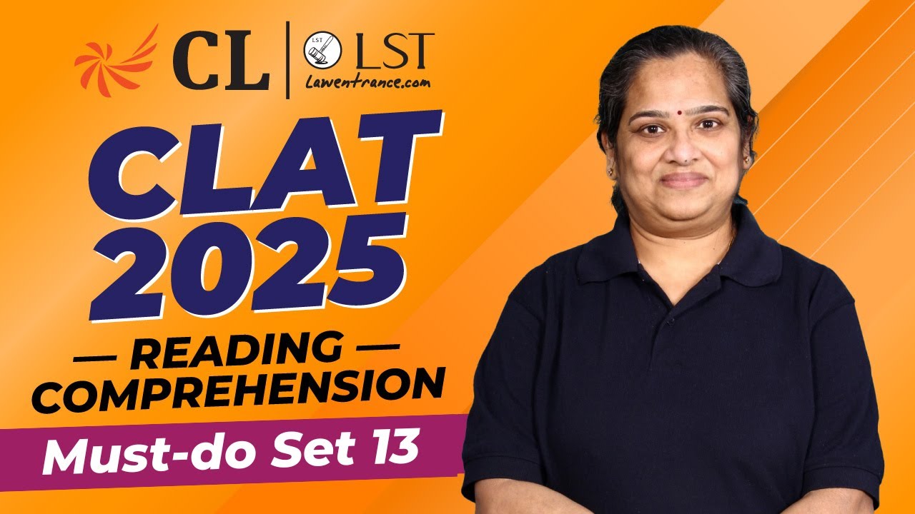 CLAT 2025 | Reading Comprehension | Must-do RC Sets | CLAT English ...