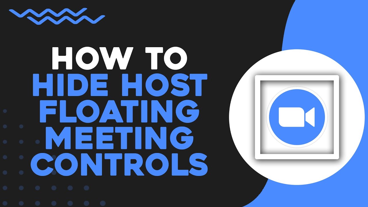 How To Hide Zoom Host Floating Meeting Controls (Quick Tutorial) - YouTube