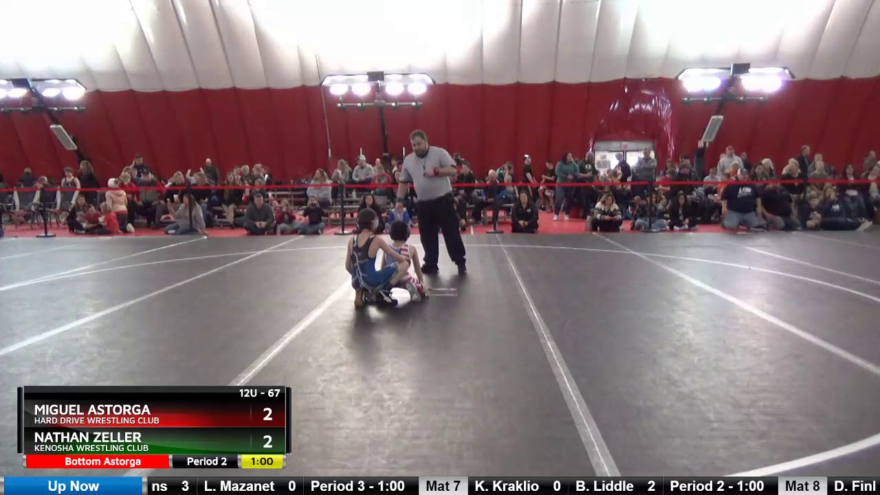 12U 67 Nathan Zeller Kenosha Wrestling Club Vs Miguel Astorga Hard ...