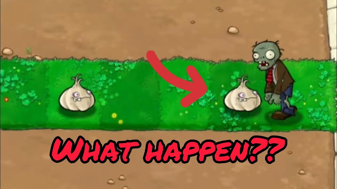 What happen zombie eats Garlic in 1 row?? - YouTube