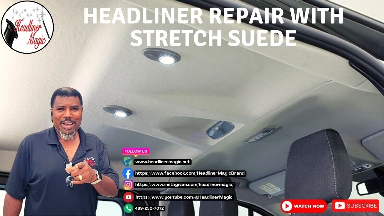 Headliner Repair With Stretch Suede - YouTube