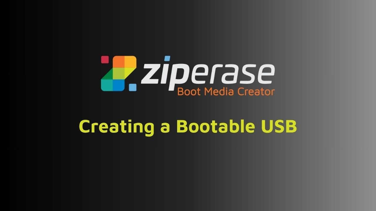 Ziperase - USB Erase - Creating a Bootable USB Drive - YouTube