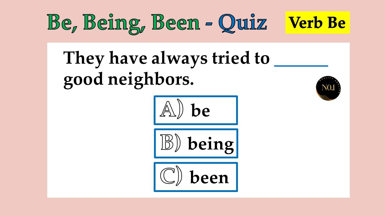 Be, Being, Been Quiz | Verb Be Test | English Grammar Quiz | No.1 ...