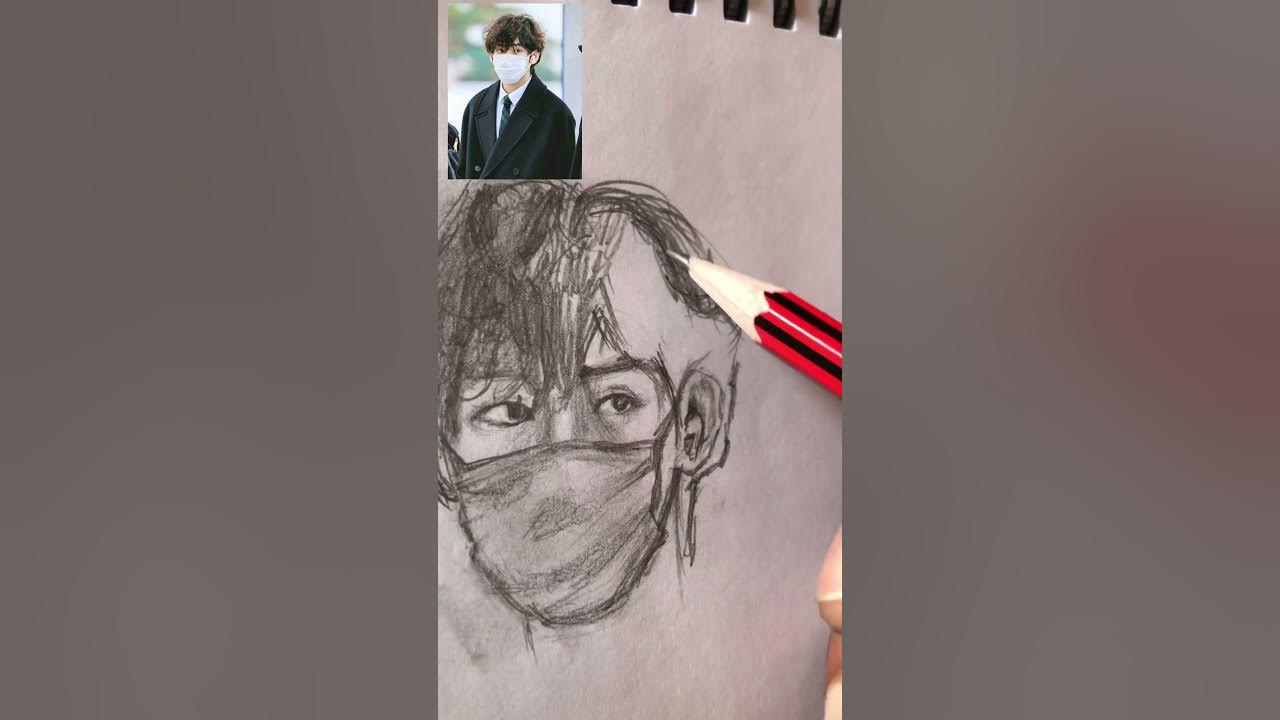 how to draw bts v/how to draw bts v step by step/how to draw taehyung # ...