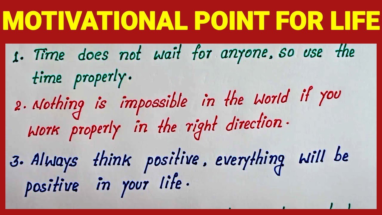 Motivational Point For Life | Life Changing Tips | Motivation Tips ...