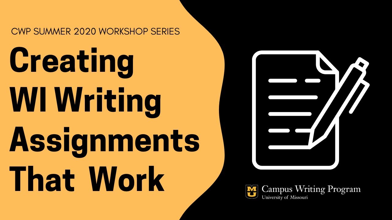 Creating WI Writing Assignments That Work! - YouTube