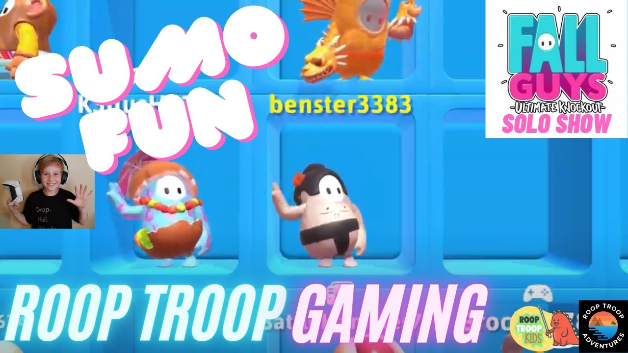 RoopTroop Plays FALL GUYS | Solo Show | SUMO FUN!!! #fallguys - YouTube