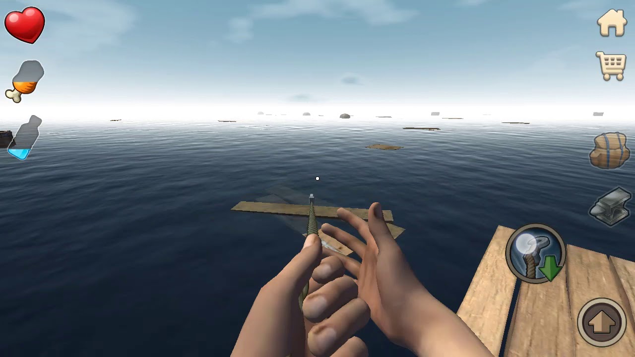 My first gameplay (survival on raft ) free on app store and apple store ...