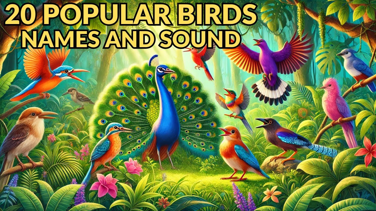 "Learn 20 Most Popular Birds for Kids | Fun Learning About Beautiful ...