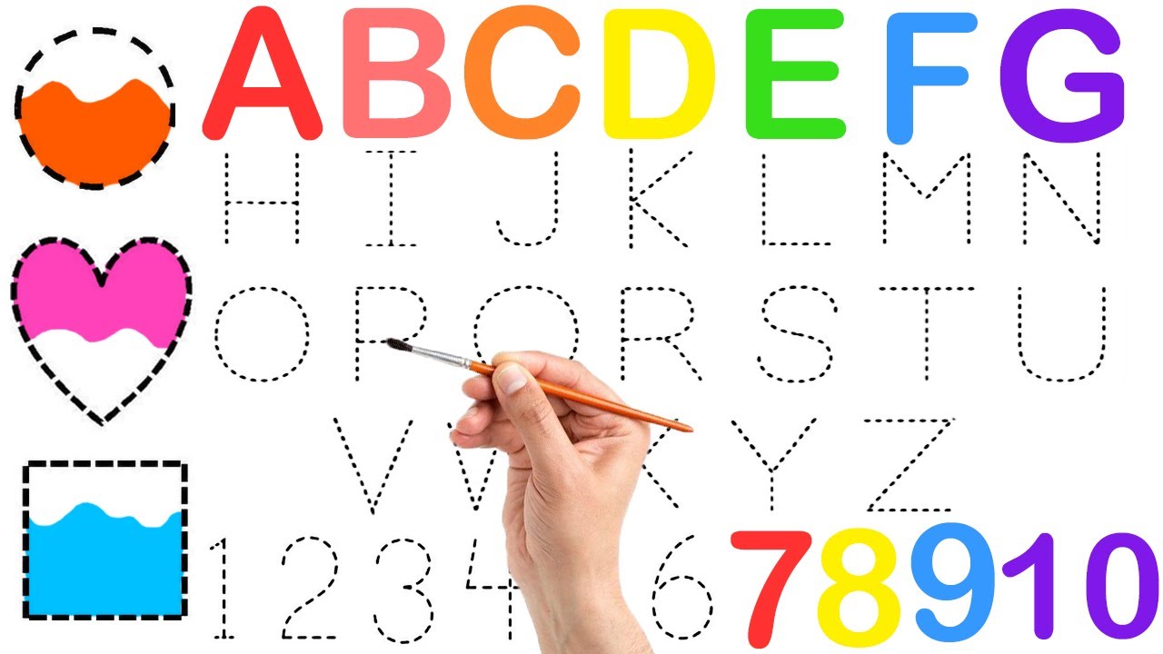 How to trace & write uppercase ABCD for preschool toddlers and kids ...