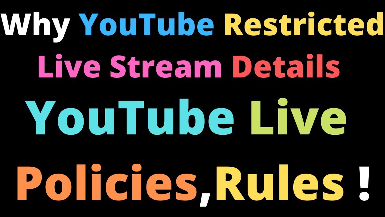 Why YouTube Restricted Live Stream | Why YouTube Restricted Turn off My ...