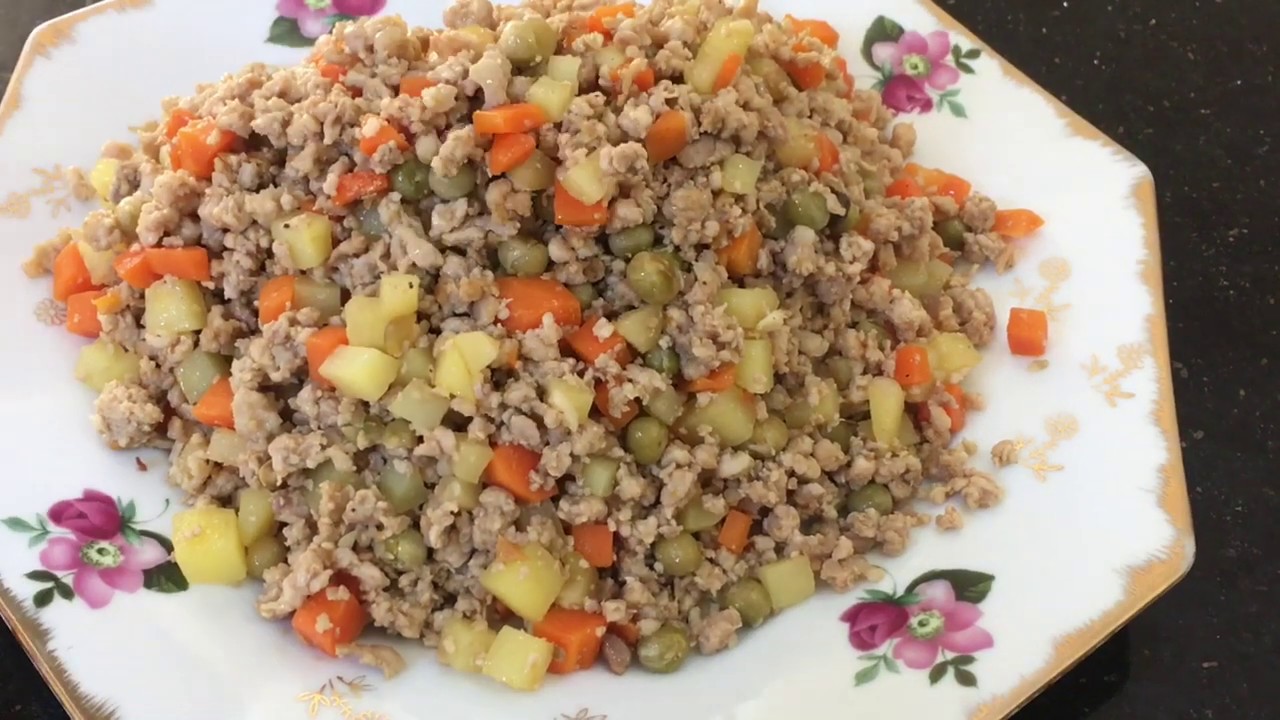 Picadillo Recipe | Ground Pork with Potatoe and Carrots - YouTube
