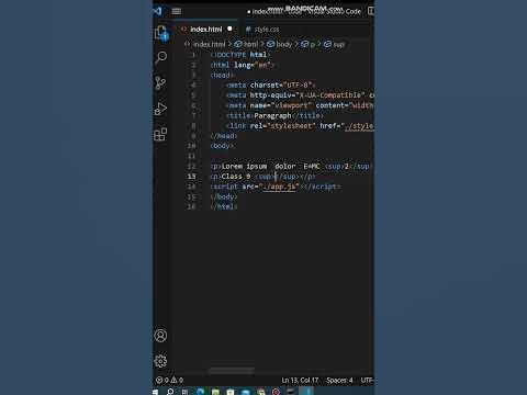Superscript tag in html | power text in html - YouTube