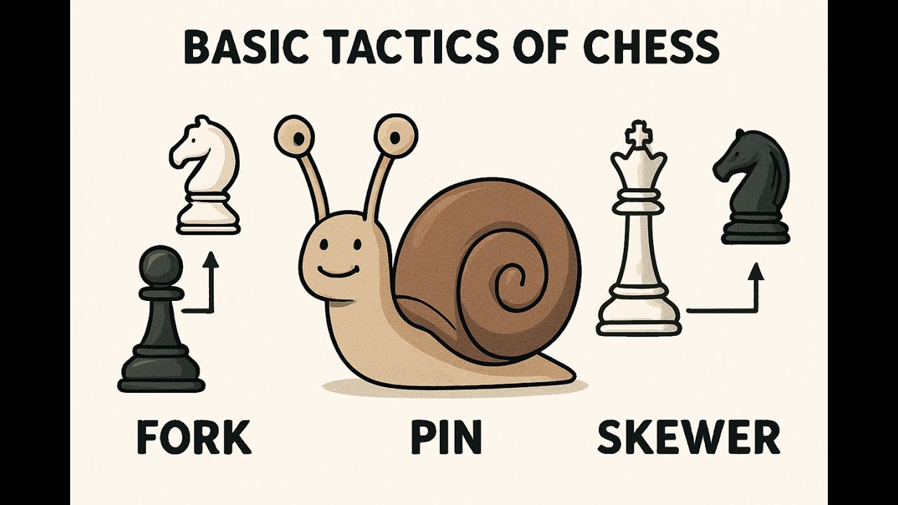 Chess Basic Tactics Fork, Pin and Skewer - Lesson 7 - YouTube