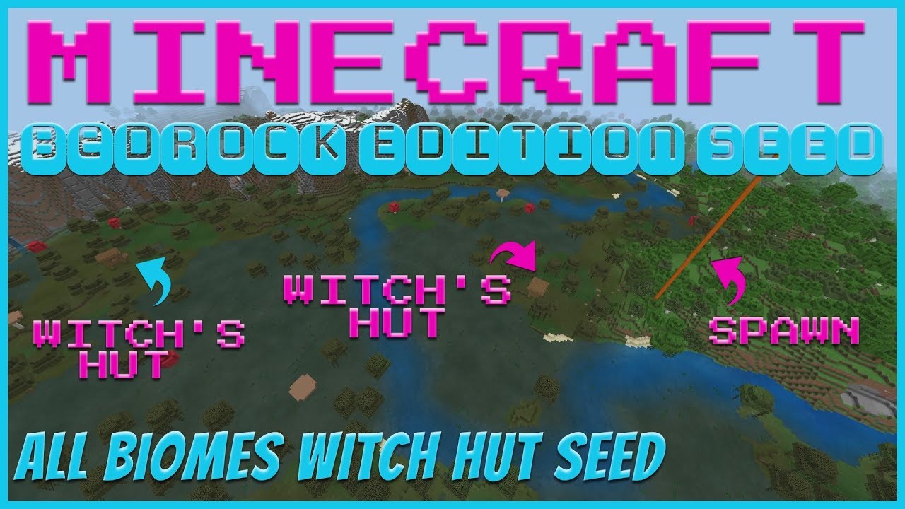 Minecraft Bedrock All Biomes 3 Witch's Hut Seed Nov 2019 - Seed ...